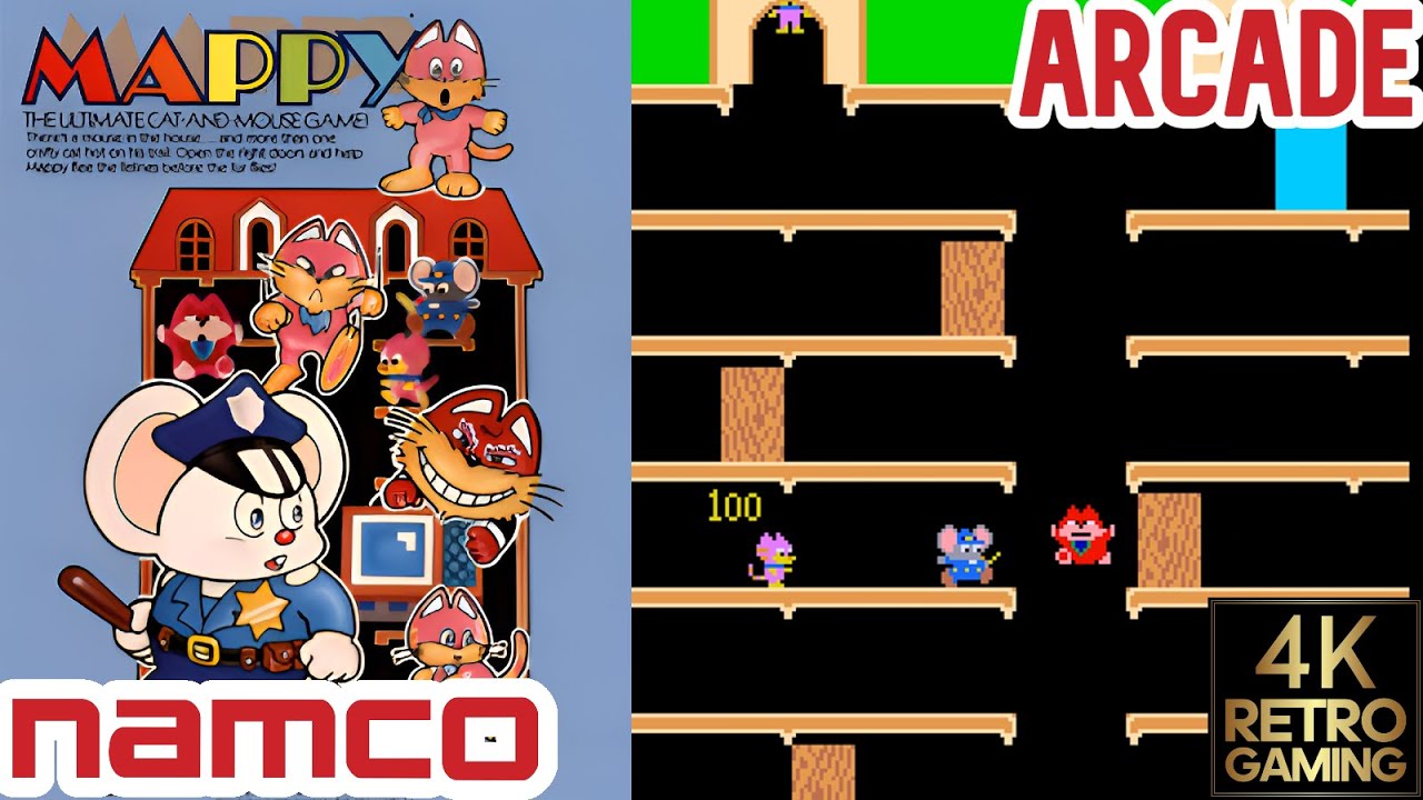 Mappy Arcade Namco 1983 4k Gameplay Youtube