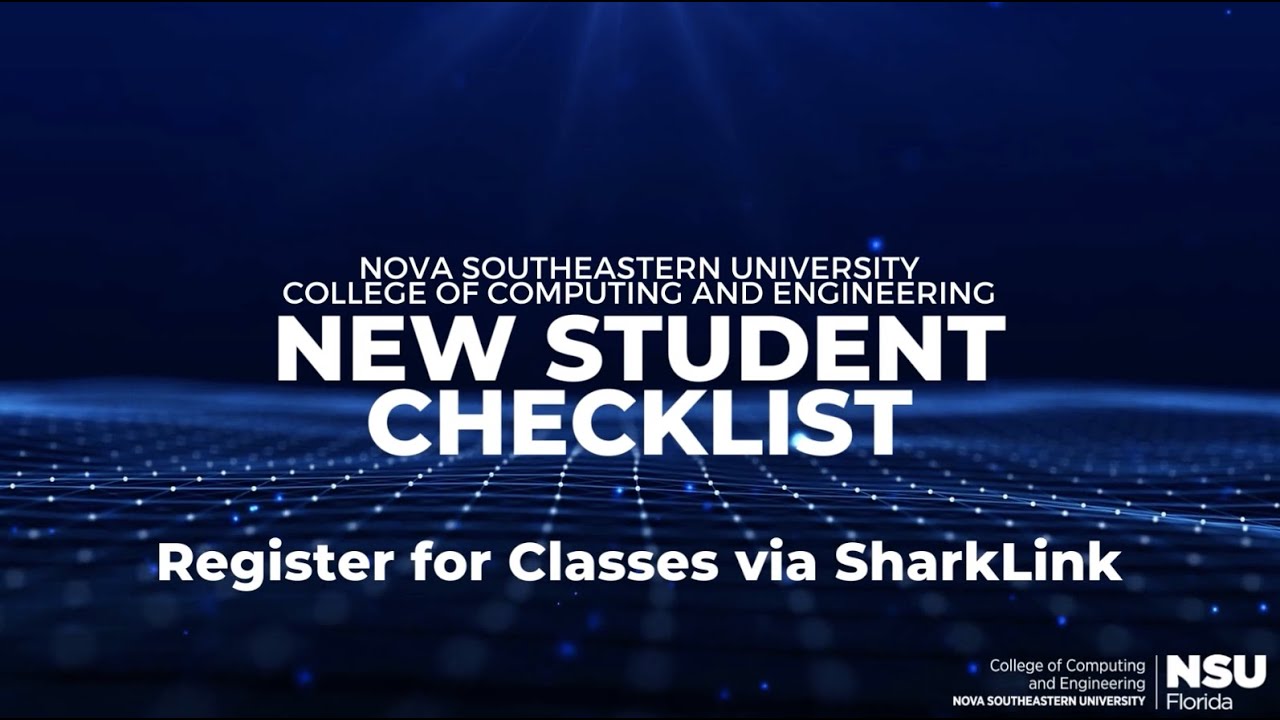 Register For Classes Via Sharklink Youtube