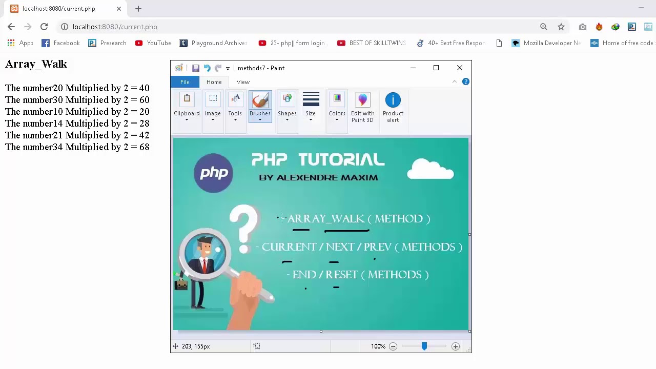 Php Tutorial 09 Array Methods Array Walk Current Next Prev End