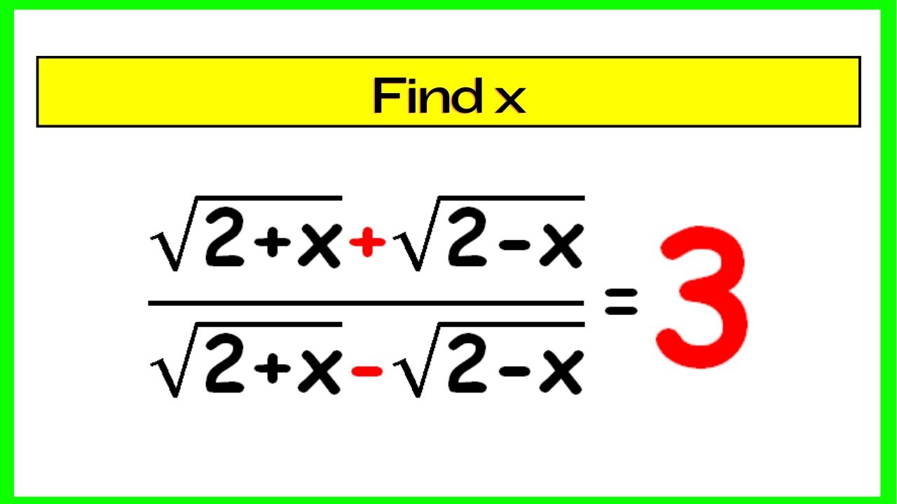 рџ ґnice Square Root Algebra Math Simplification Find The Value Of X