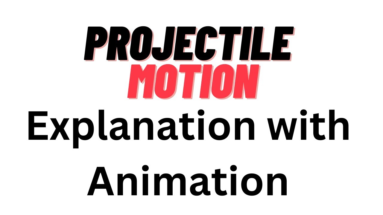 Projectile Motion Explained With Animation Youtube