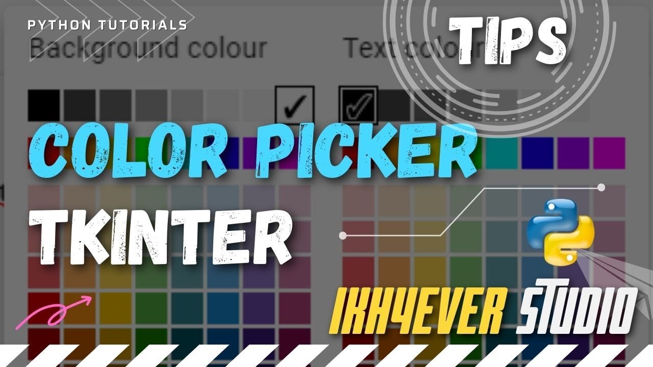 How To Use Color Picker In Tkinter Python Python Tkinter Youtube