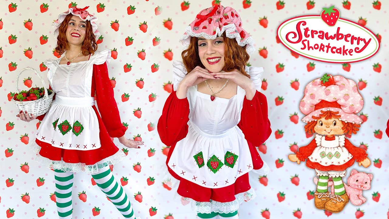 Diy Easy 80 S Strawberry Shortcake Halloween Costume Lucykiins Youtube
