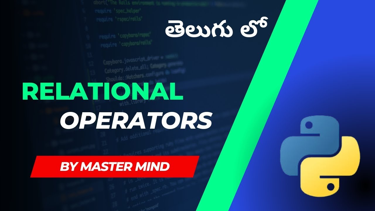 Relational Operators In Python 16 Youtube
