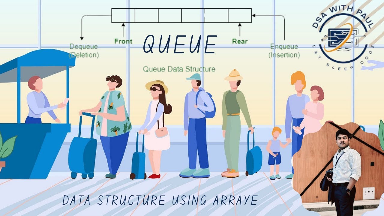 Queue Using Array Data Structure English Youtube