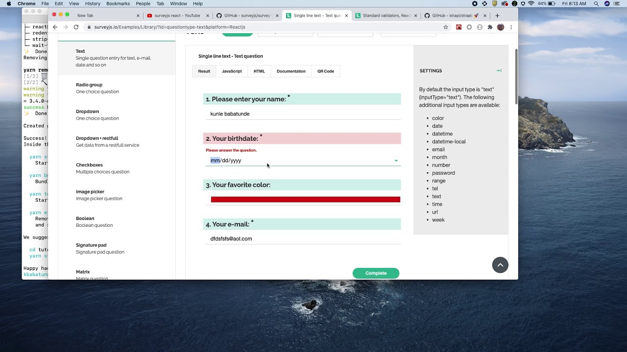 Part 1 React And Surveyjs In Depth Integrated Tutorial Watch All
