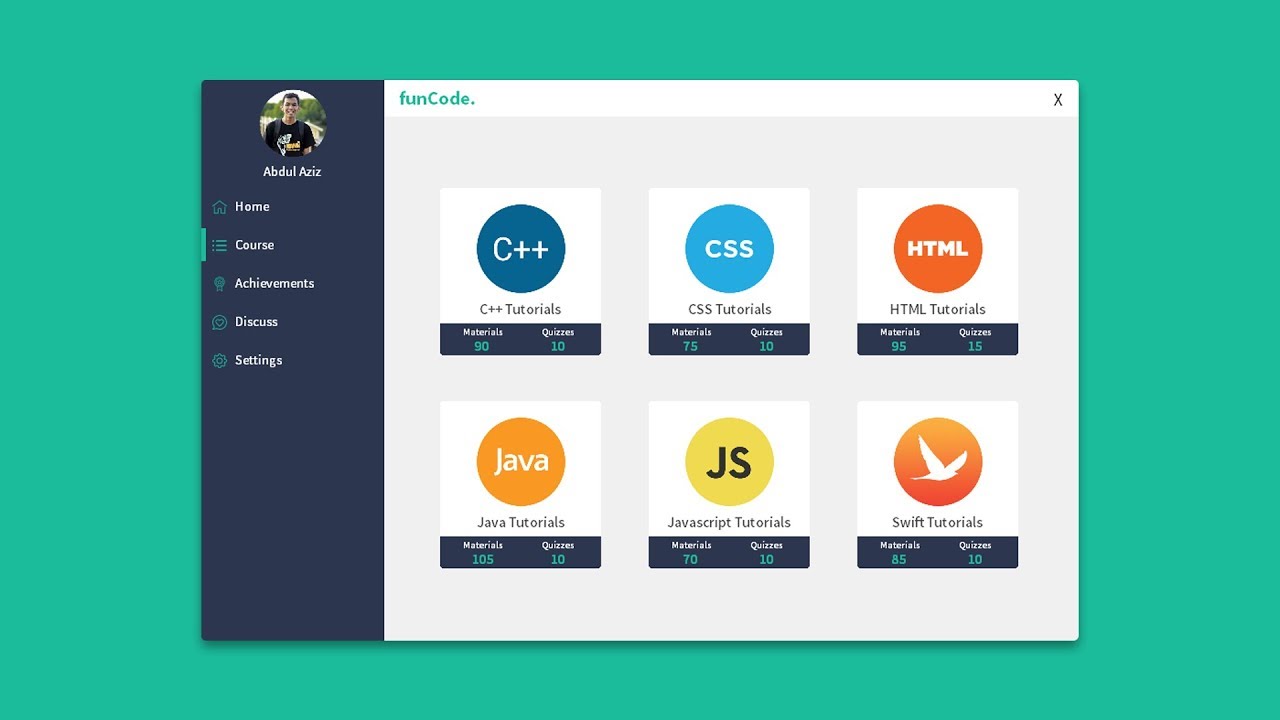 Designing Course Code Dashboard Modern Card Ui Flat Design C Vb Net