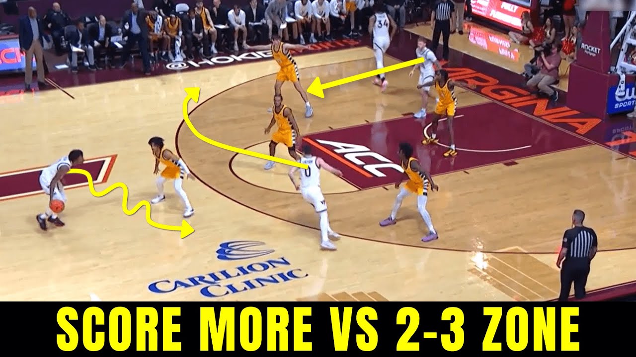 Use This Simple And Effective Play Against A 2 3 Zone Defense Youtube