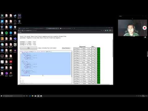 Codingbat Warmup 1 Posneg Youtube