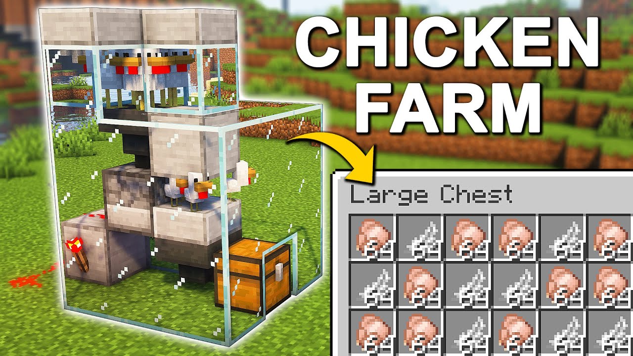 How To Make A Automatic Chicken Farm In Minecraft Survival At Andrea