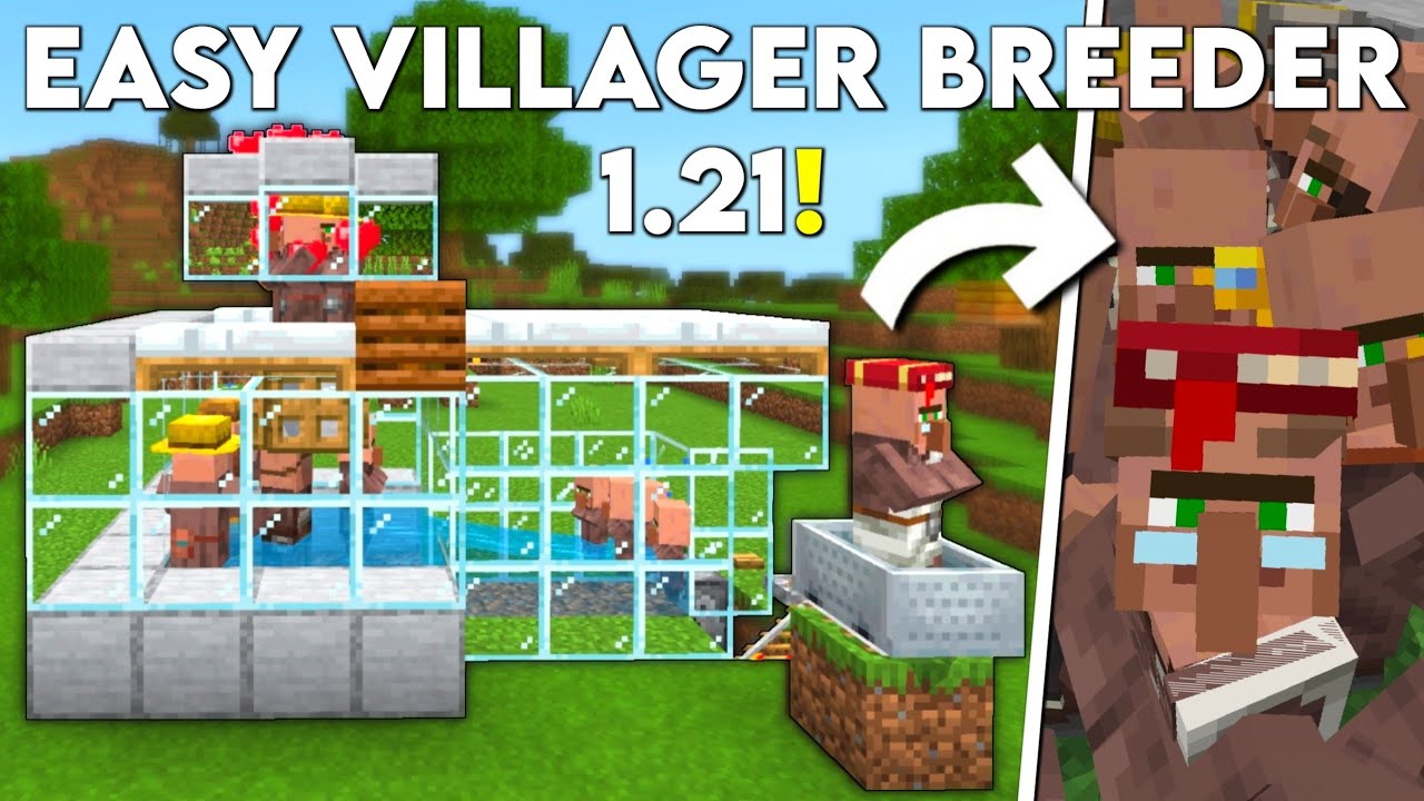 Minecraft New Easiest Villager Breeder Bedrock 1 21 Youtube