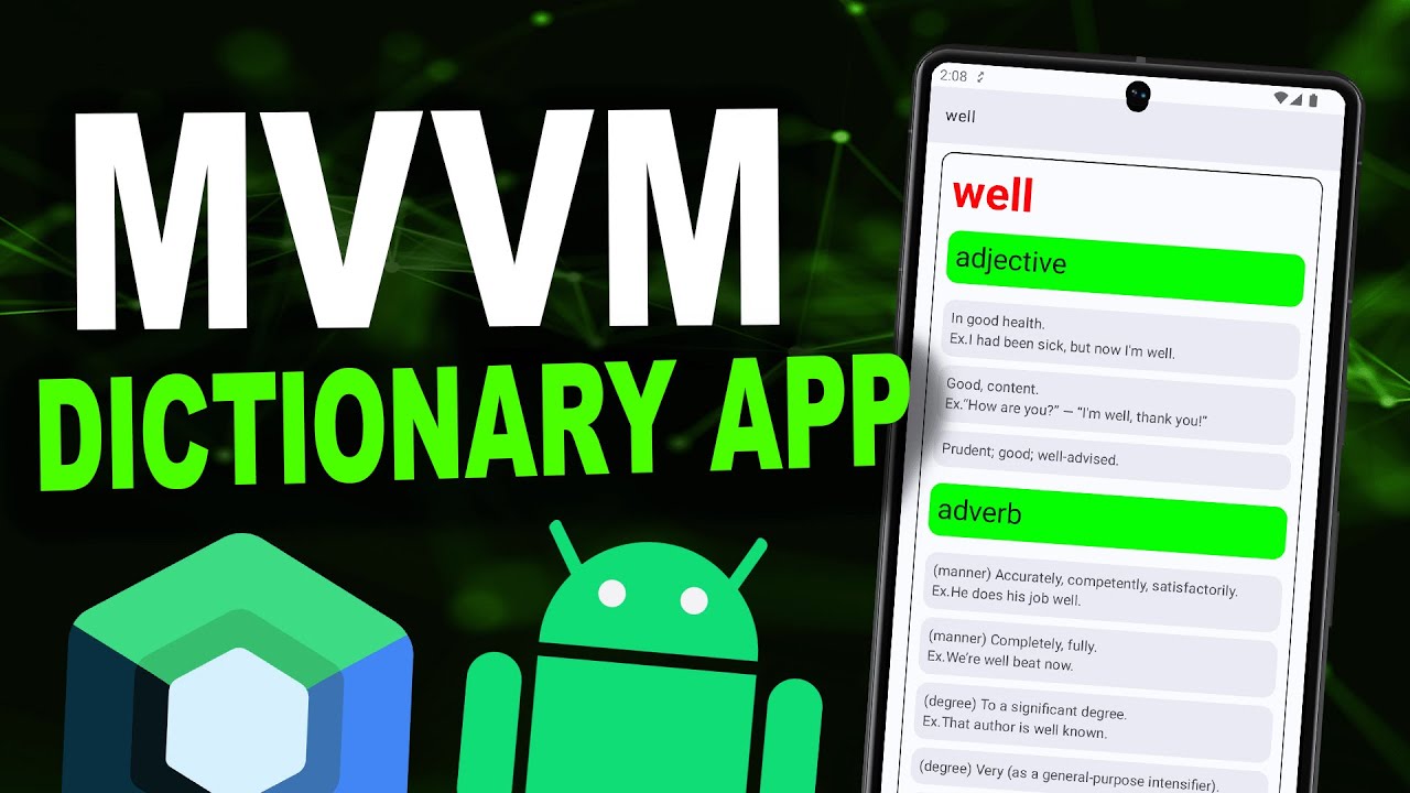 Mvvm In Android Dictionary App Step By Step Tutorial Youtube