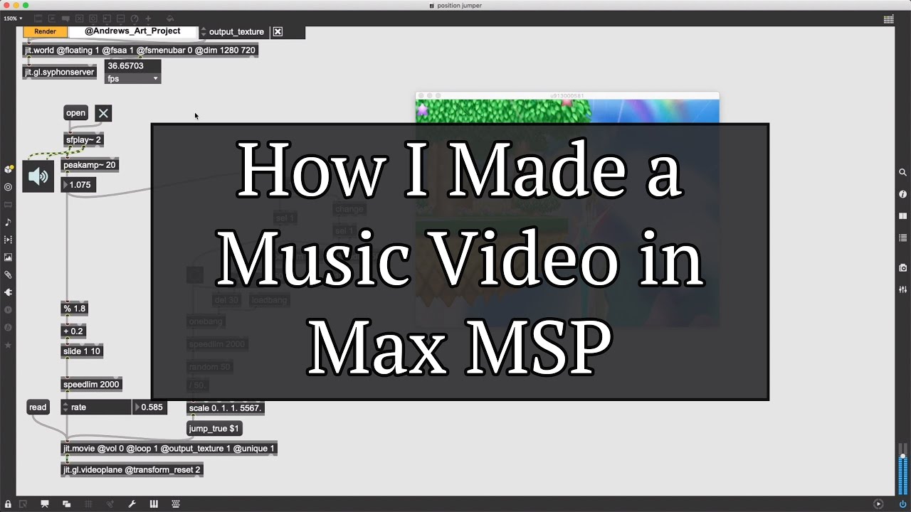 How I Made A Music Video In Max Msp Youtube