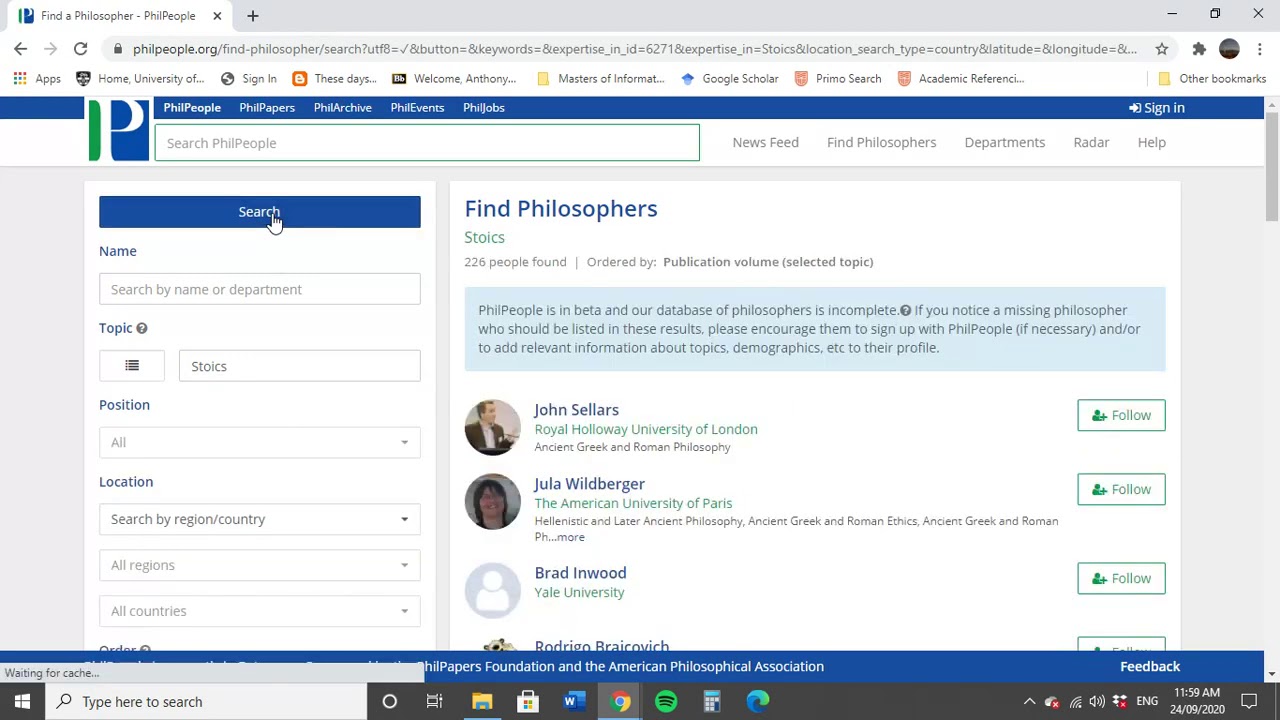 Philpapers Tutorial Navigating Philpeople Youtube
