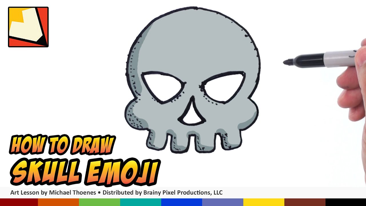 How To Draw Skull Emoji