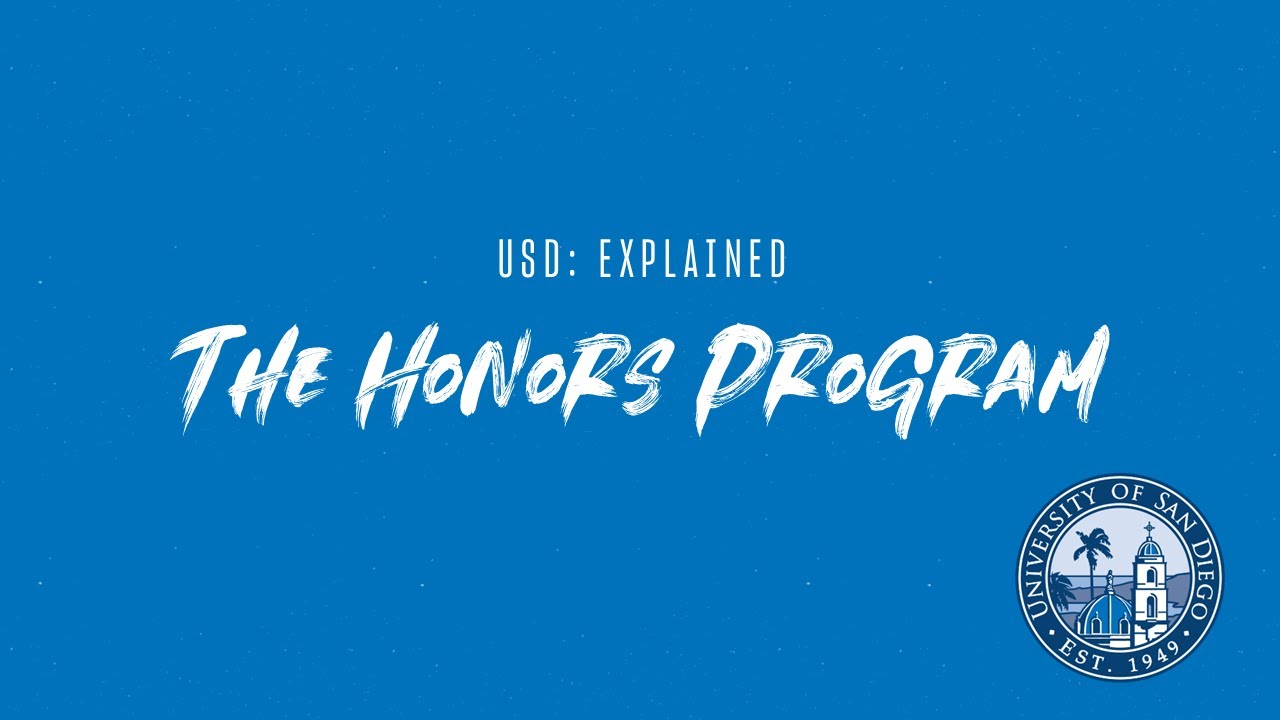 Usd Explained Honors Program Youtube