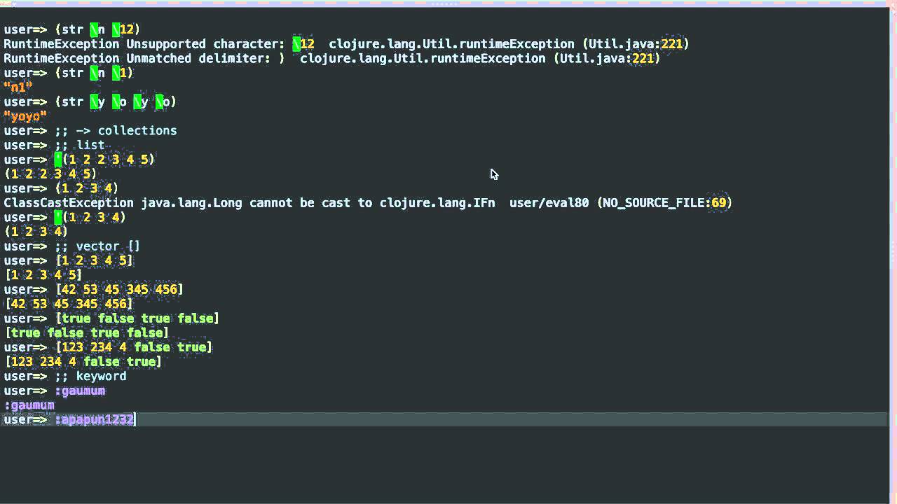 Clojure Basic Part One 03 Youtube