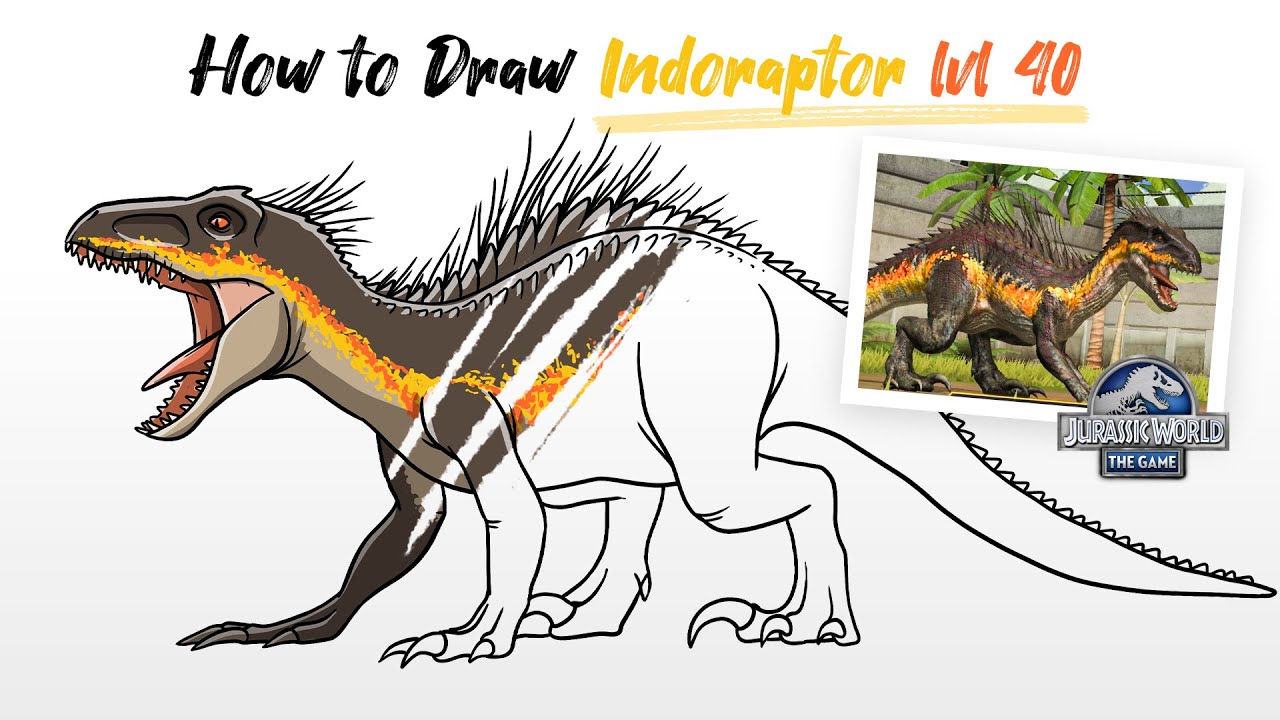 How To Draw Indoraptor Jurassic World Easy Drawings Dibujos – Themeroute