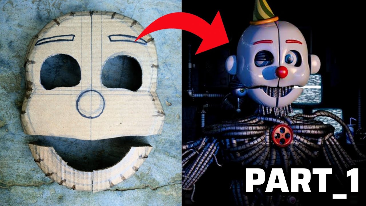 How To Make Ennard Mask With Cardboard Fnaf Cosplay Easy Tutorial