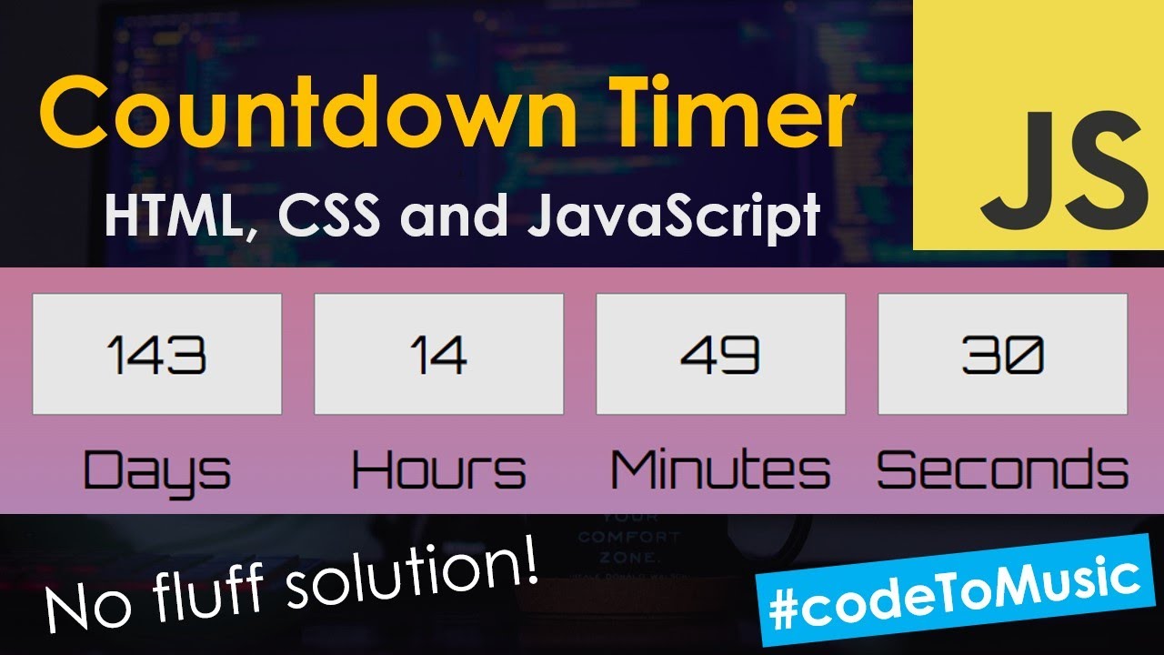 Countdown Timer Tutorial Html Css And Javascript Youtube