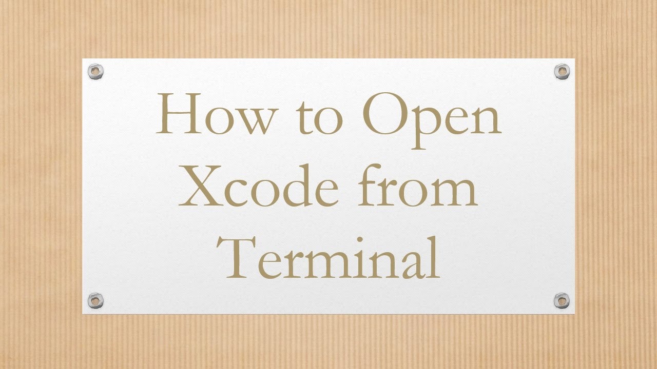 How To Open Xcode From Terminal Youtube