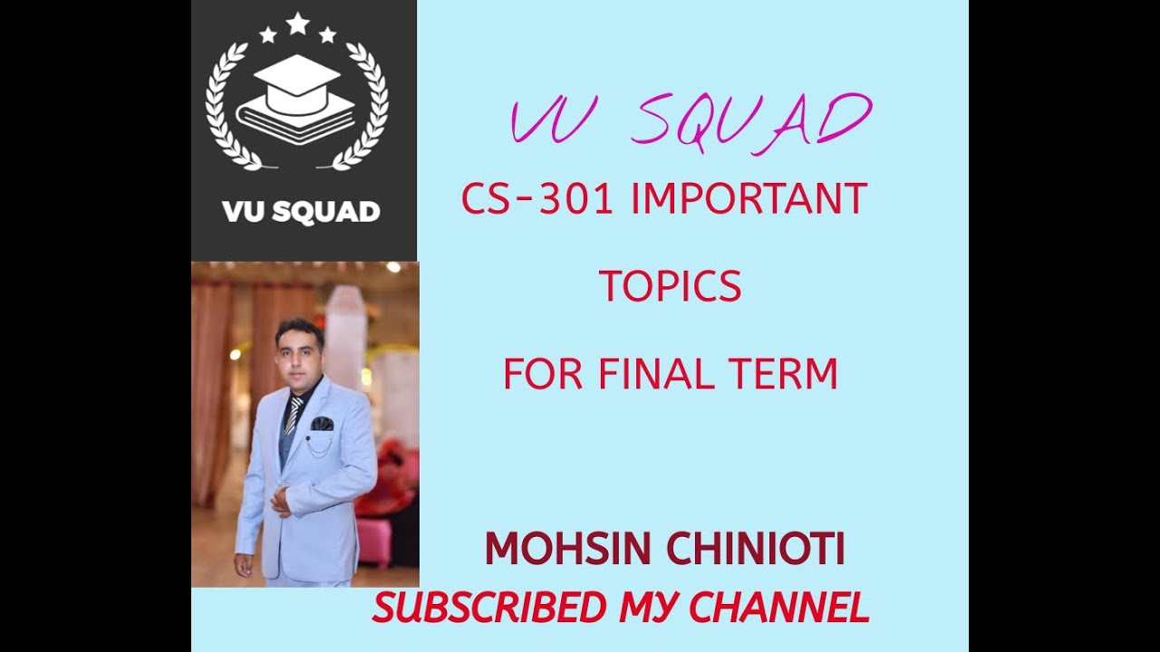 Cs 301 Important Topics For Final Term Youtube