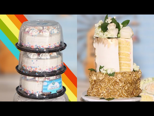 Dollar Store Wedding Cake