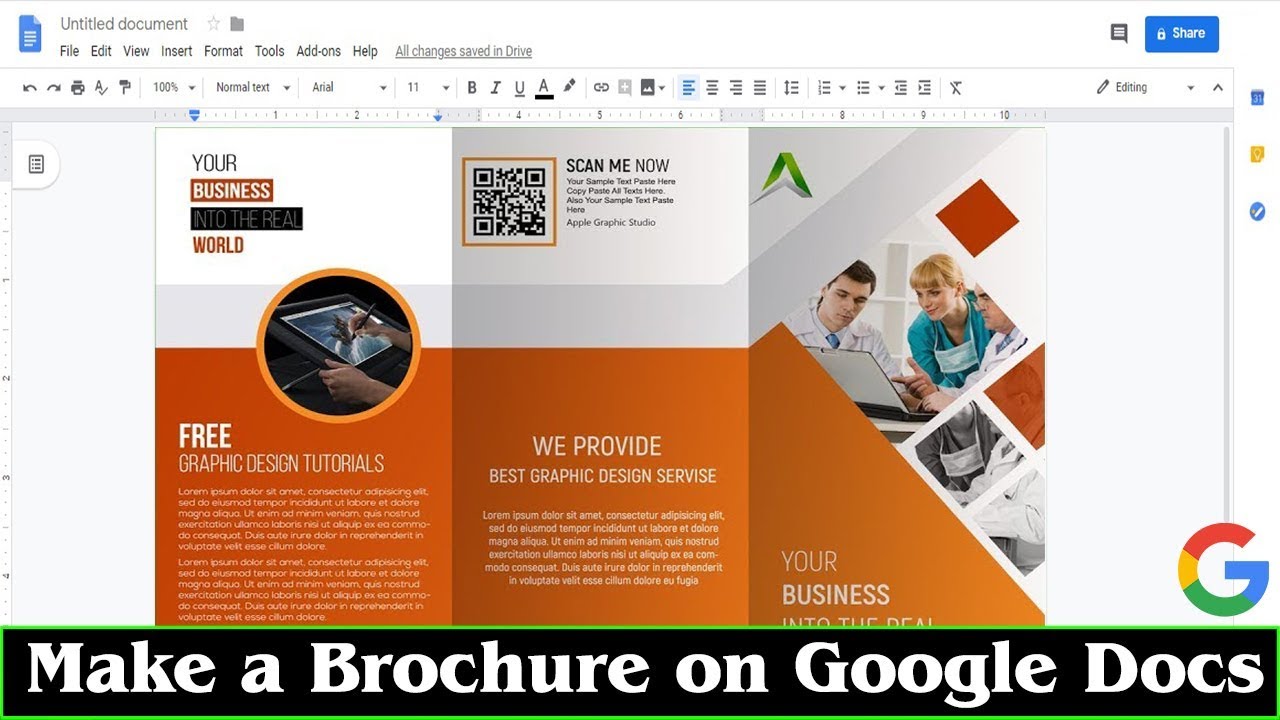 Guide How To Make A Brochure On Google Docs Very Easily Youtube