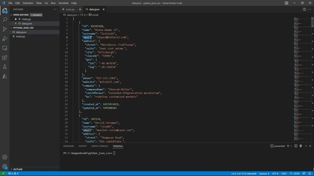 Json To Csv Using Python Youtube
