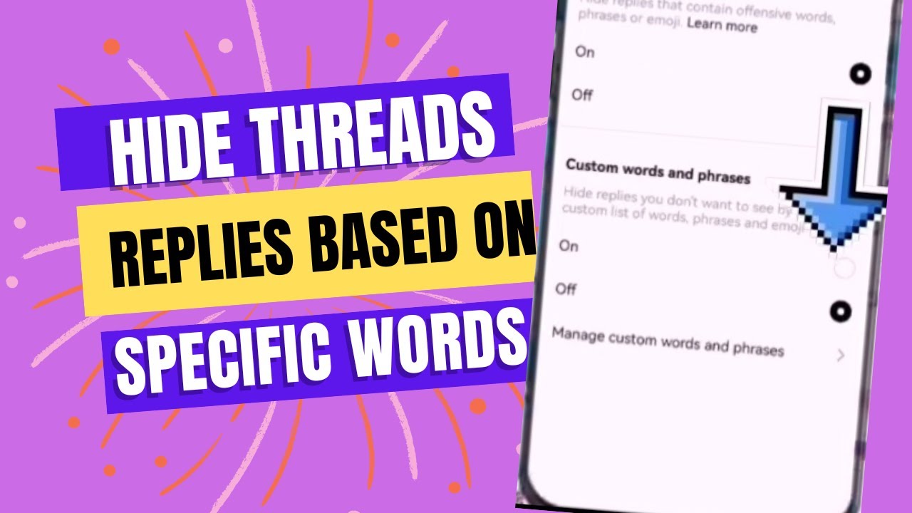 How To Hide Threads Replies Based On Specific Words Youtube