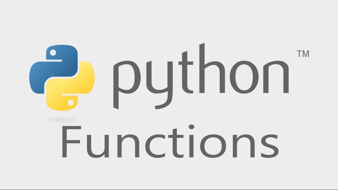 Python Tutorial Functions Youtube