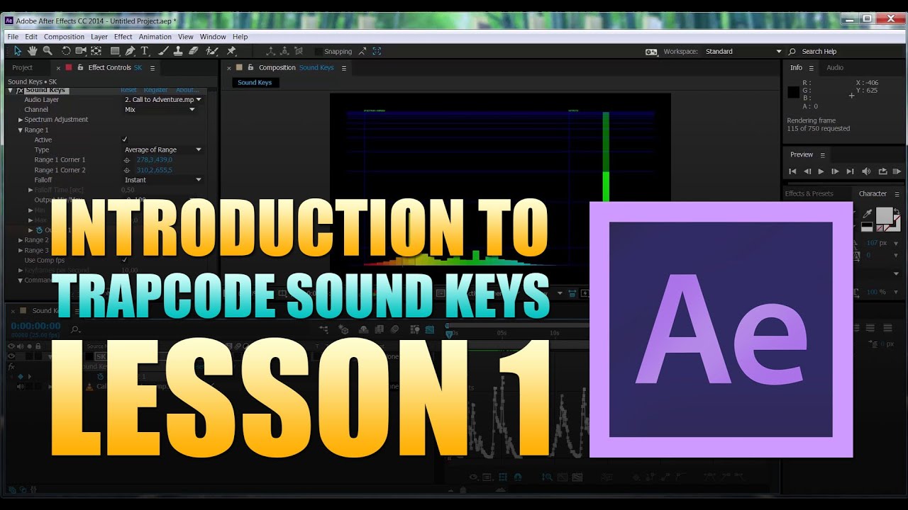 Sound Keys Lesson 1 Tutorial To Trapcode Plugin For Ae Youtube