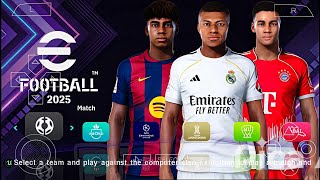 Efootball Pes 2025 Ppsspp Android Offline Ps5 Camera Pes 2025 Hd ...