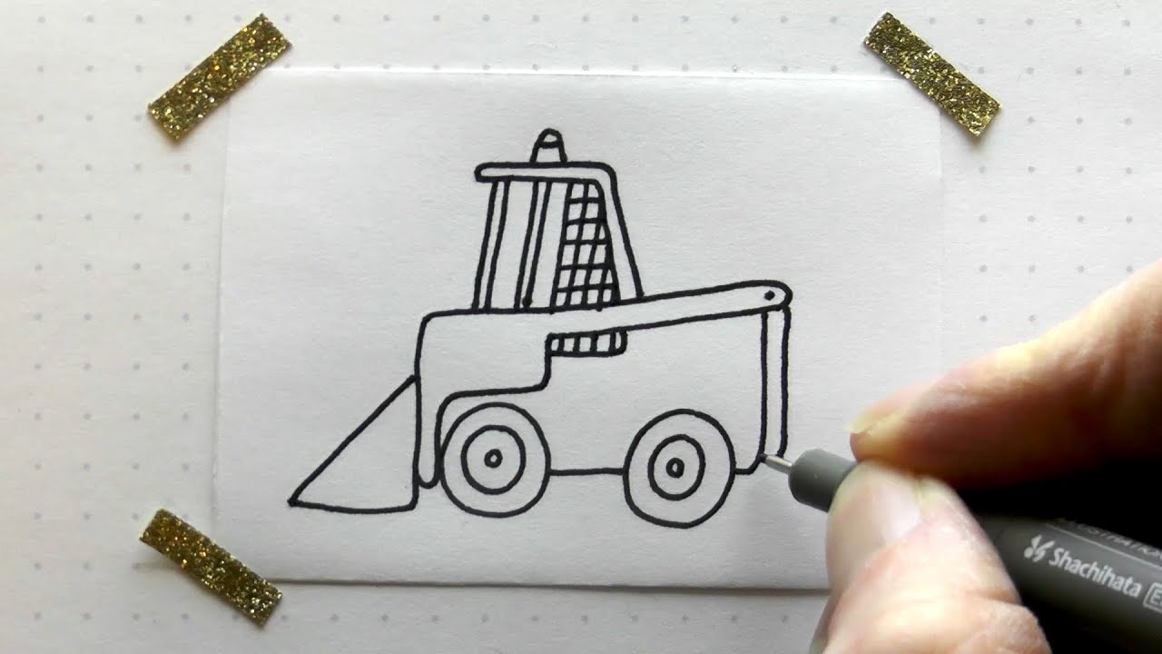 How To Draw A Bobcat Digger Quick And Easy Doodle Ideas Bujotiger
