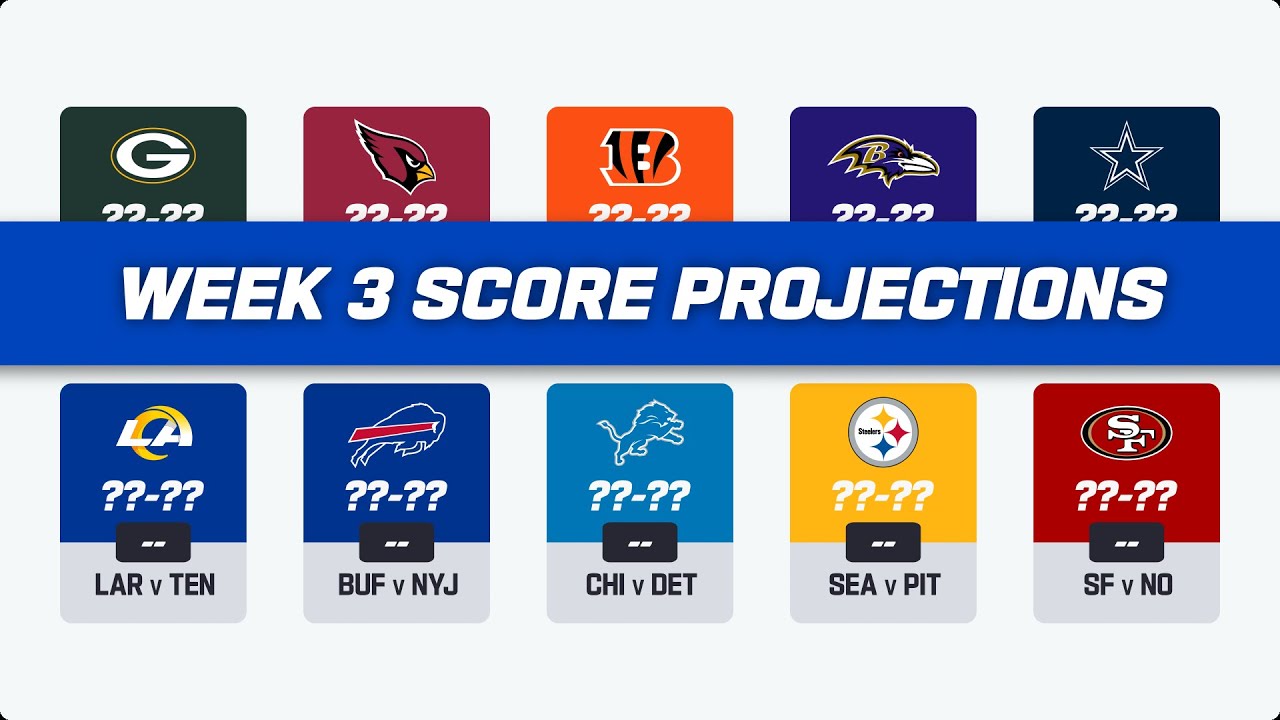 Nfl Week 3 Score Projections Youtube