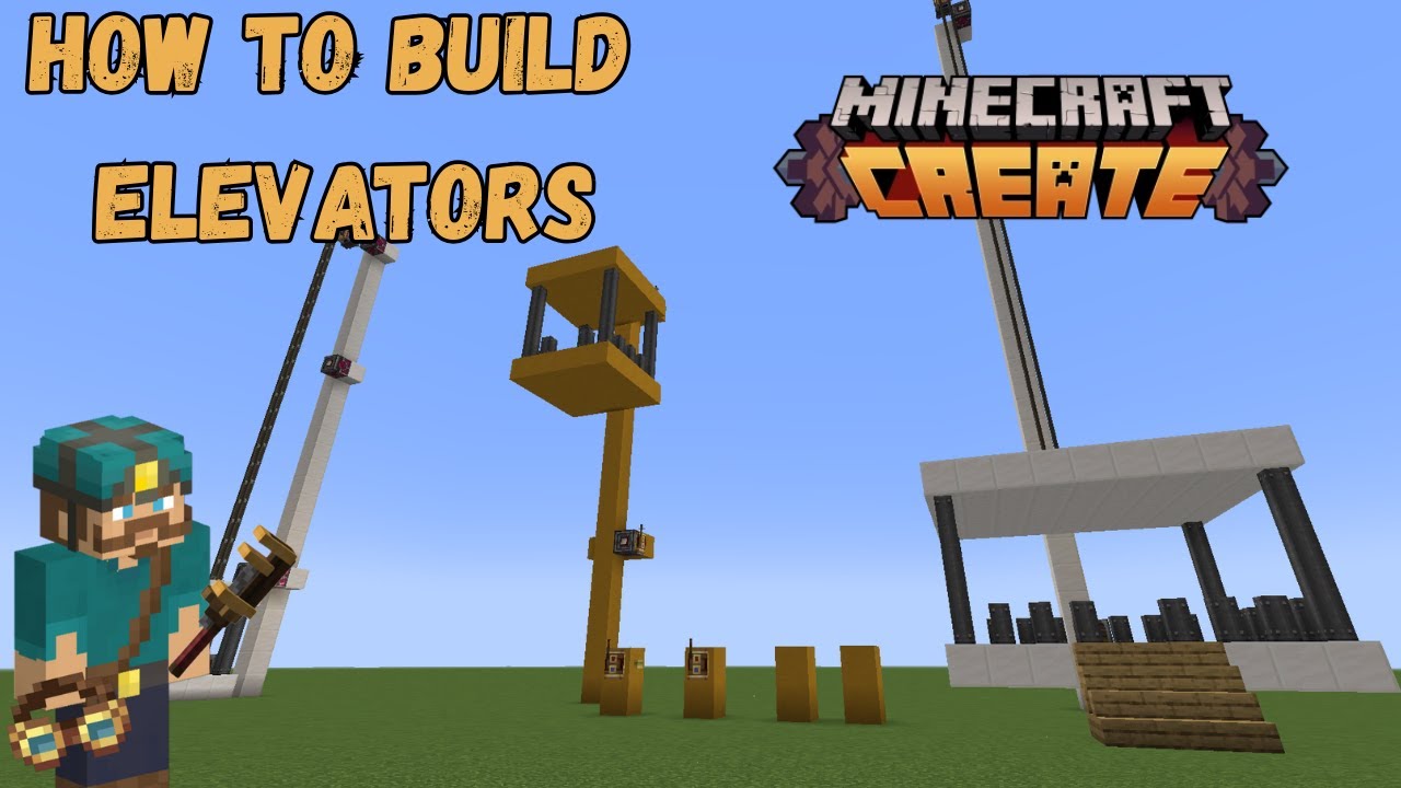 I Built Elevators Create Mod Minecraft Tutorial Youtube