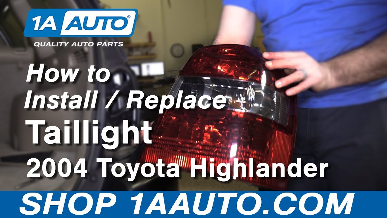 How To Replace Tail Light 00 07 Highlander Youtube