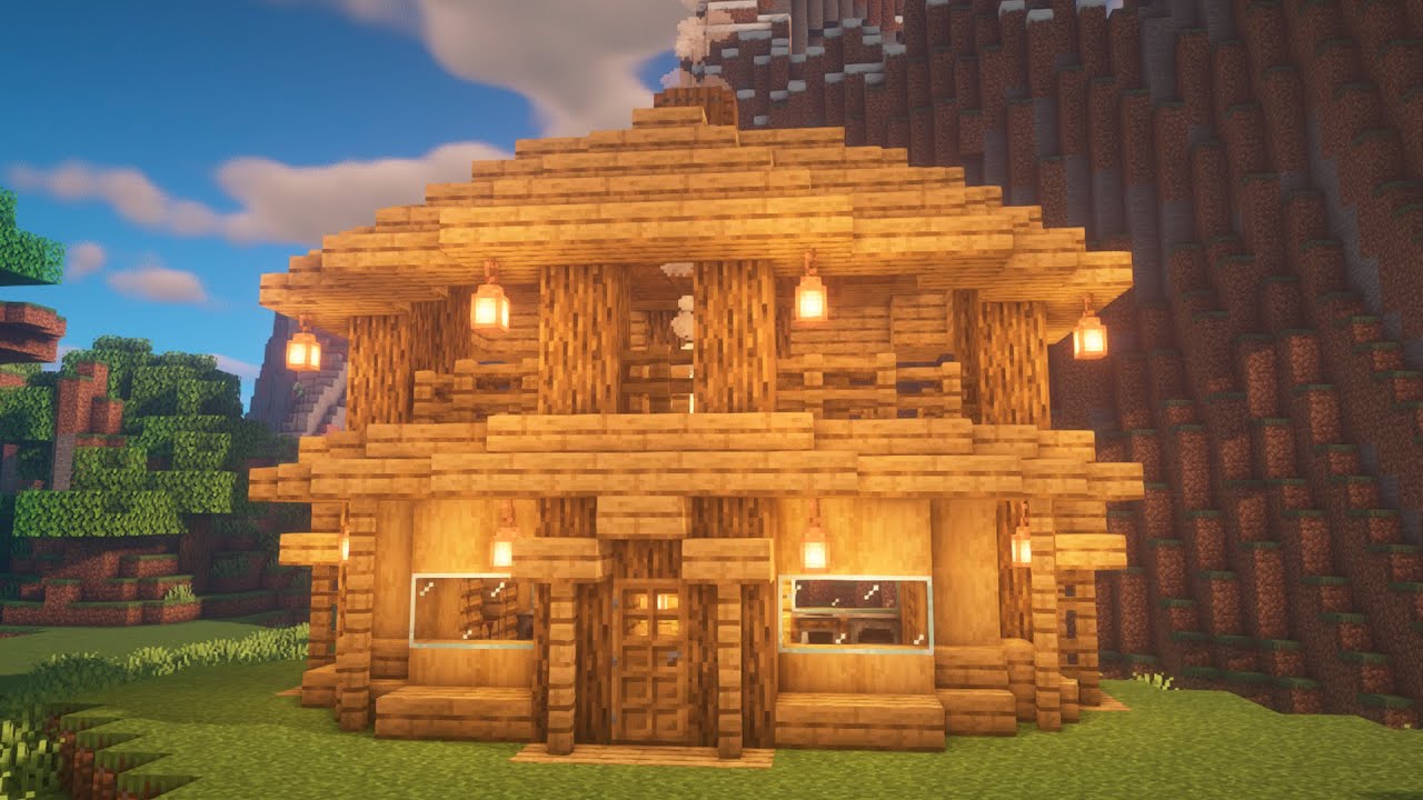 Minecraft How To Build A Round Starter House Easily Building