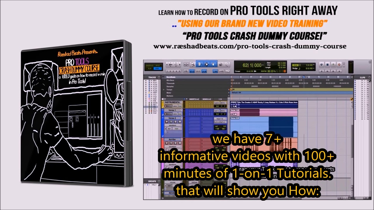 Pro Tools Crash Dummy Course The Official Video Guide Learn Pro Tools