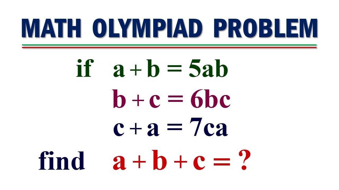 Russian Mathematical Olympiad Question Youtube