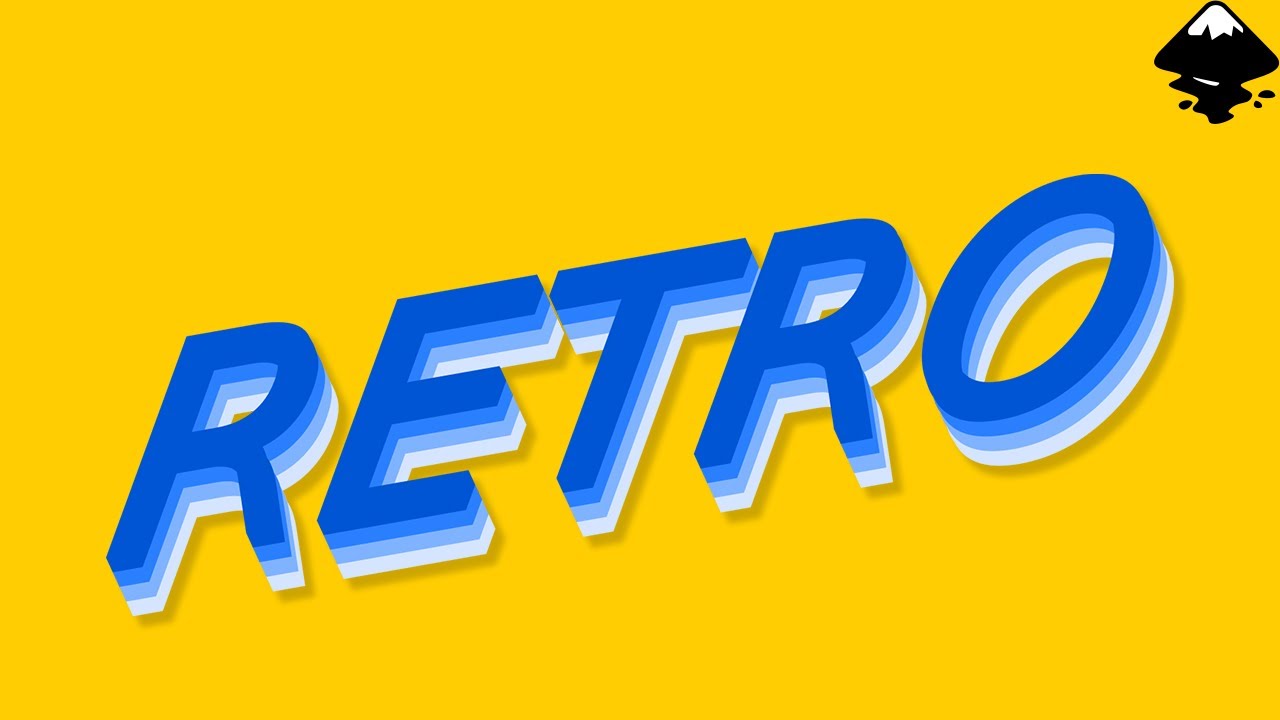 Create A Retro Text Effect In Inkscape Youtube