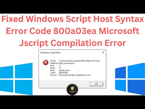 Windows Script Host ошибка как исправить код 800a03ee 3 видео