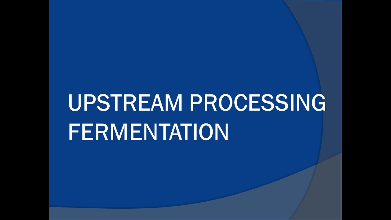 Upstream Processing Fermentation Youtube