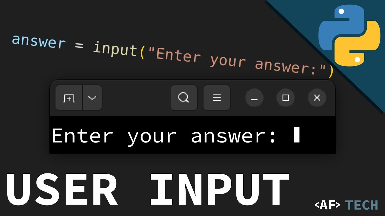 Python User Input Console Text Input Youtube