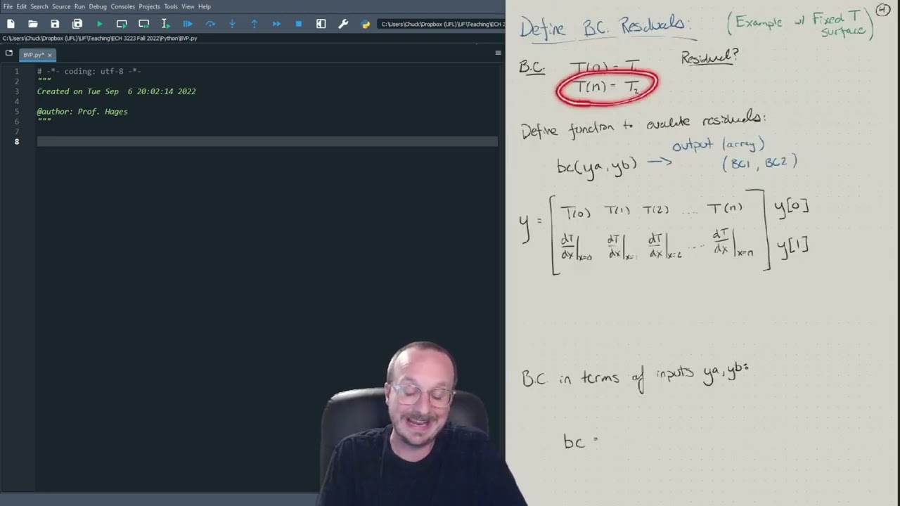 How To Solve An Ode In Python Boundary Value Problem Youtube