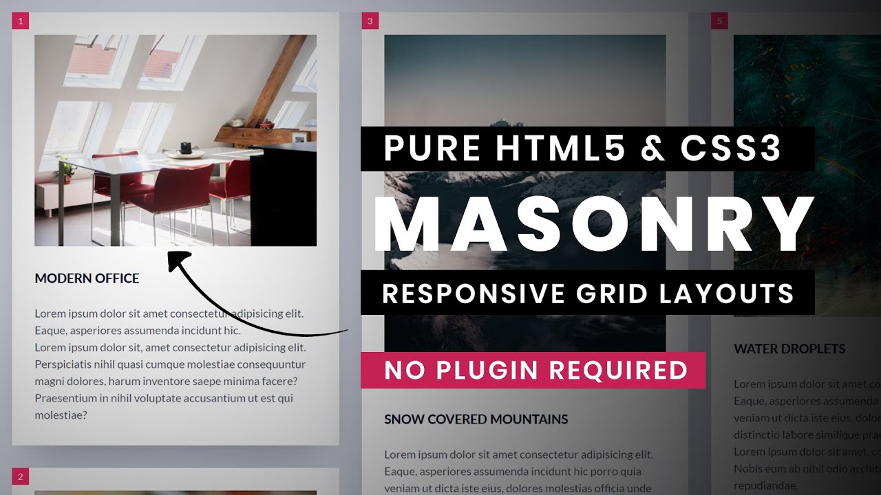 Responsive Masonry Layouts Using Css Grid Css3 Grid Multi Column