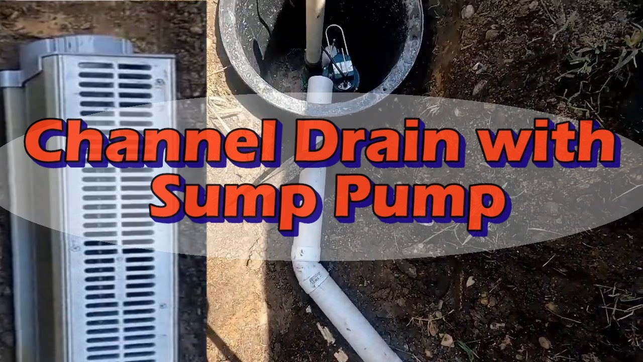 Channel Drain For Side Walk With Sump Pump How To Do It Yourself Youtube