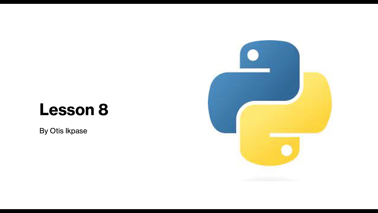 Python Lesson 8 Final Projects Youtube