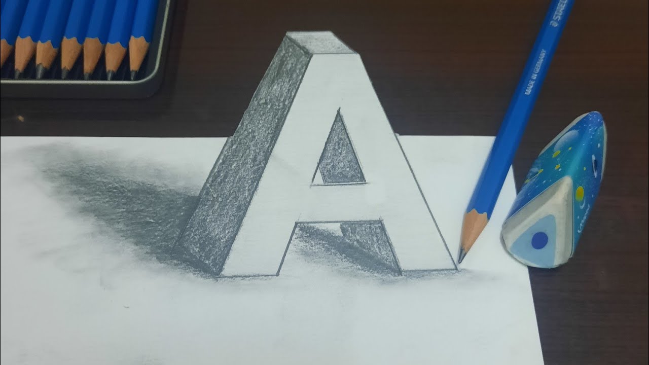 How To Make 3d Letters 3d अक षर ल ख न तर क 3d Writing Letter 3d