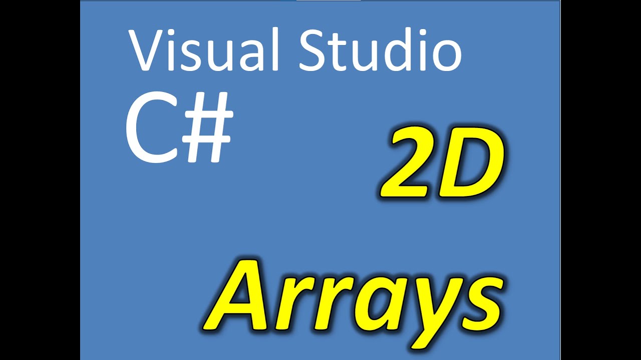 C Understanding 2d Arrays Youtube